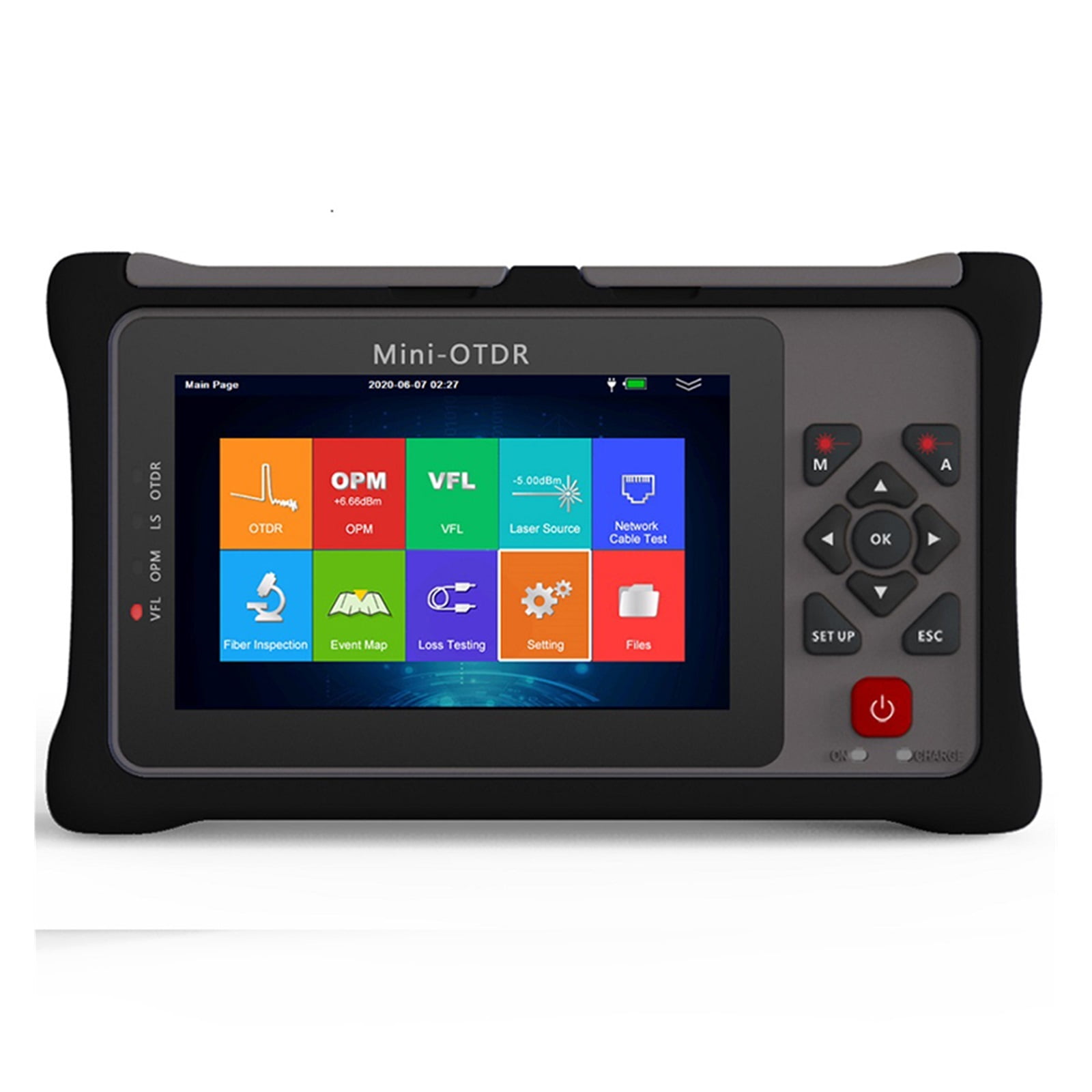 MINI OTDR 1310/1550nm 26/24dB Fiber Optic Reflectometer, Touch Screen ...