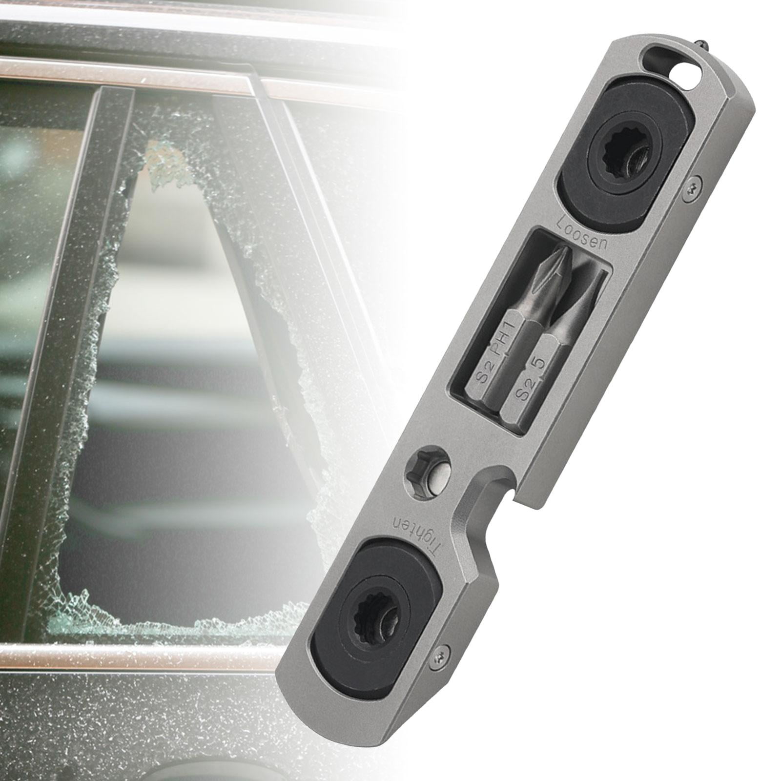 MINI Pry Ratchet Wrench Pocket Pry Bar with Window Break for , Titanium ...