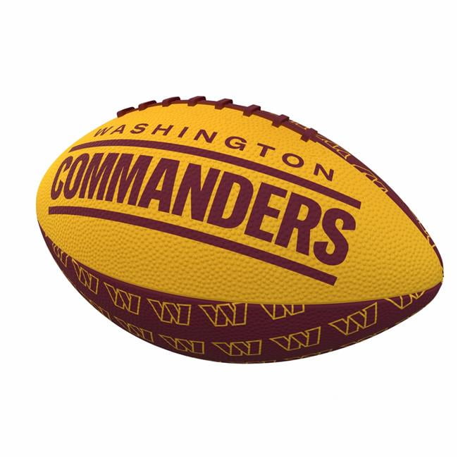 WASHINGTON COMMANDERS Mini Rubber Football, Textured Body, Raised Laces ...