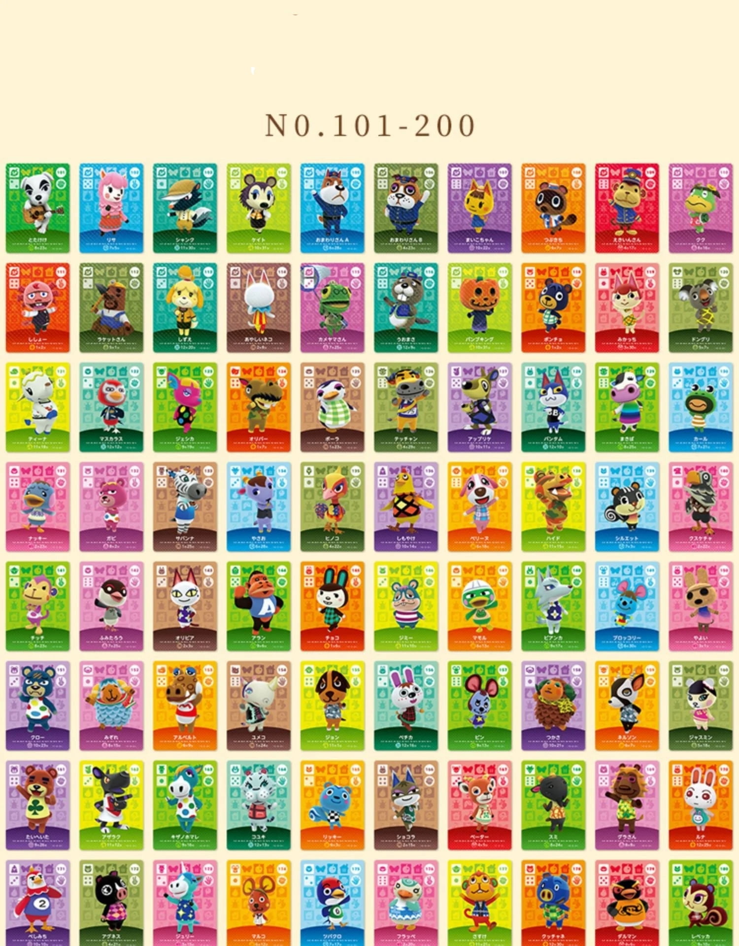 MINI Size Amiibo Cards NFC Cards Compatible With Animal Crossing For NS Switch lite,Series2 ...