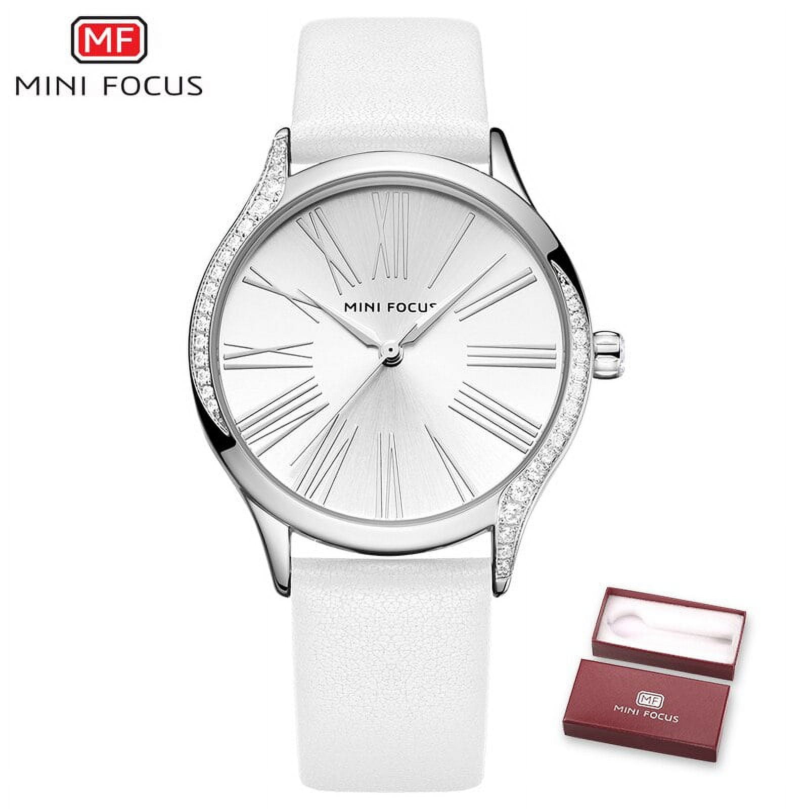 MINIFOCUS Women Watches Waterproof Blue Leather Strap Top Brand Luxury Fashion Casual Quartz ...