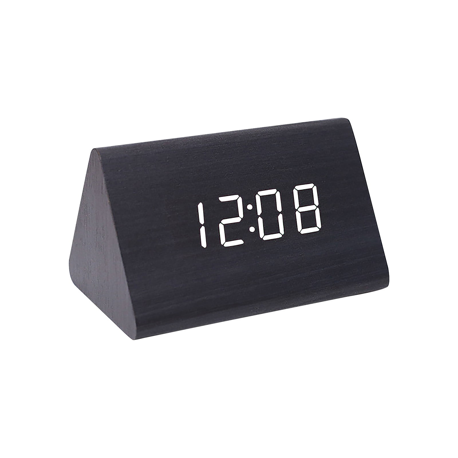 MINIKOKO Bedroom Clock, Wooden Digital Alarm Clock, Adjustable Volume ...