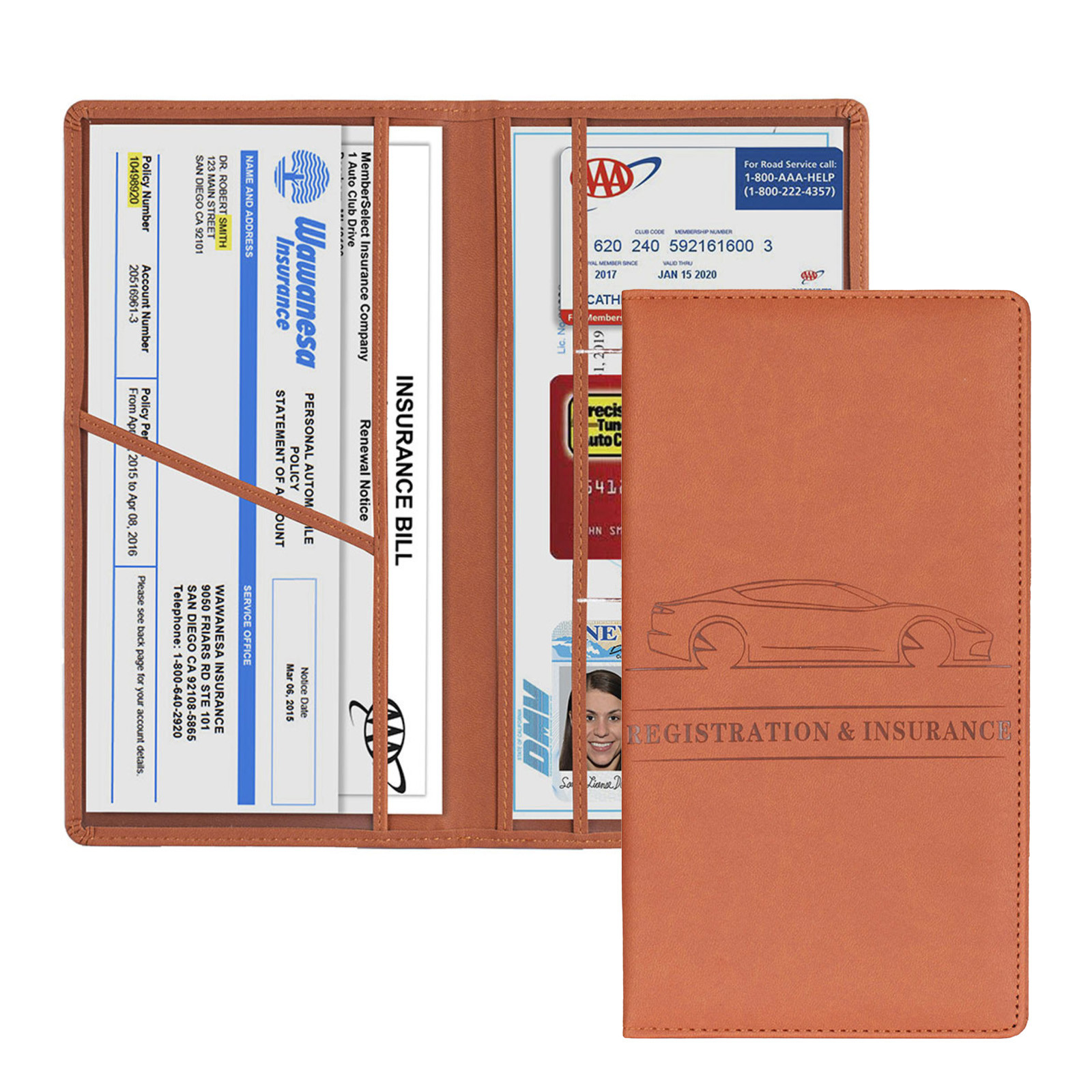 MINIKOKO Car Insurance Information File Clip, Car Business Card Storage ...