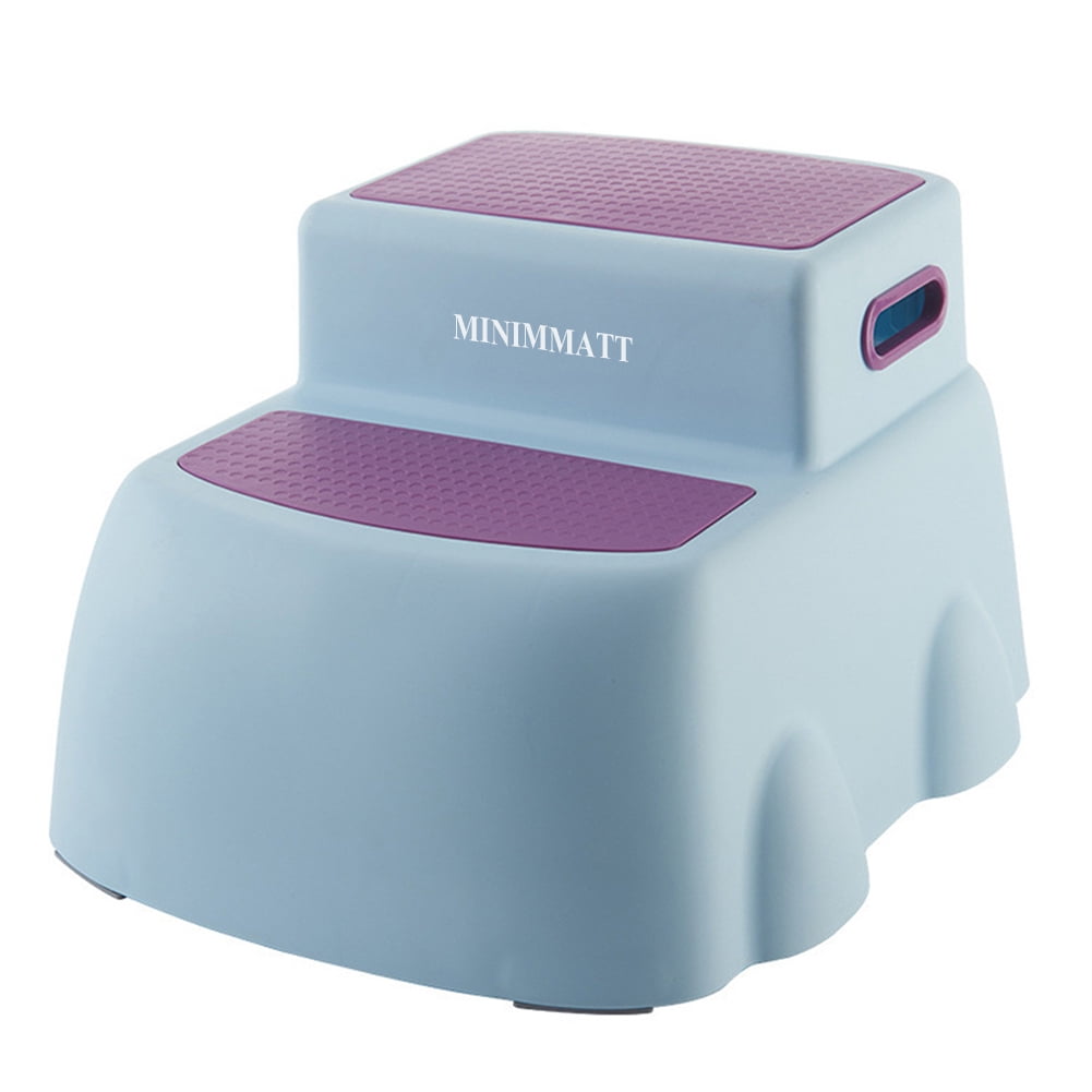 MINIMMATT Foot stools, Wider Dual Height 2 Step Stool for Kids ...