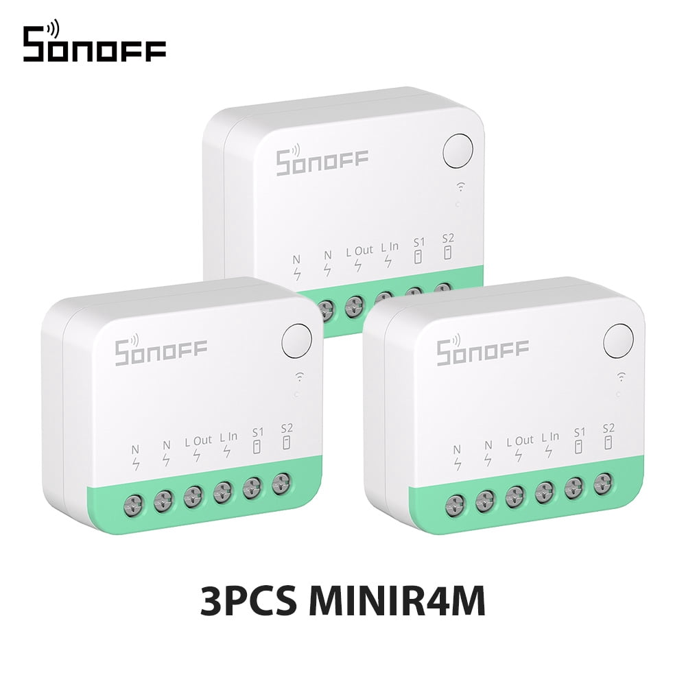 MINIR4M Extreme Matter Smart WiFi Switch 1-10PCS ESP32 Chip Mini Detach Relay Mode eWeLink Voice ...