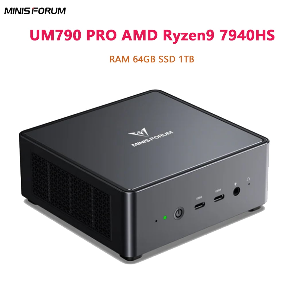 MINISFORUM AMD Ryzen9 7940HS Mini PC RAM 64GB SSD 1TB 8 Cores DDR5 ...