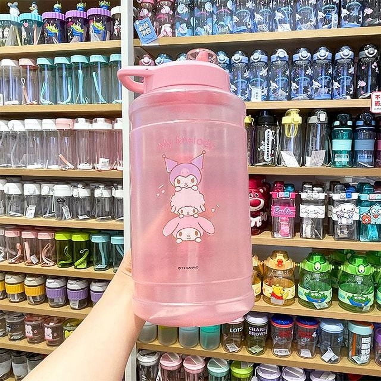 MINISO 1900ML Hello Kitty Cup With Straw High Capacity PP PC Cartoon Cup Kuromi Clutch Water ...