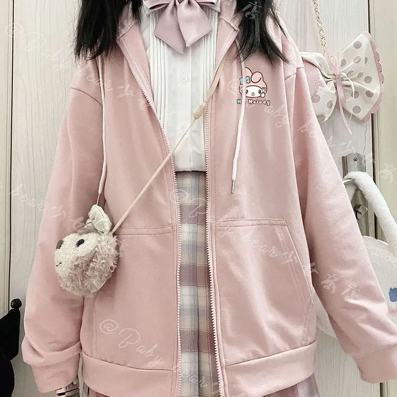 MINISO Anime Kawaii Sanrio Cartoon Cinnamoroll Kuromi My Melody JK Coat ...