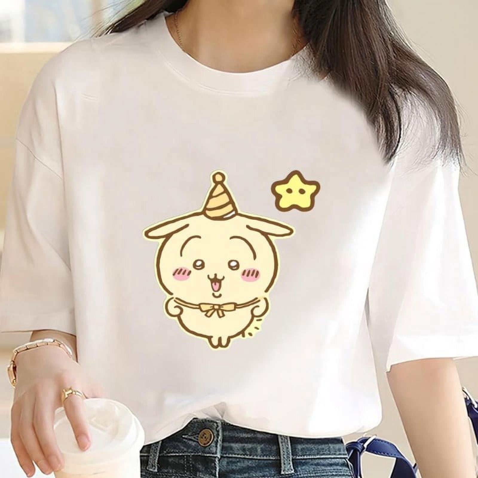 MINISO Cartoon C-Chiikawa Cute T Shirt Men Couple Combination Women ...