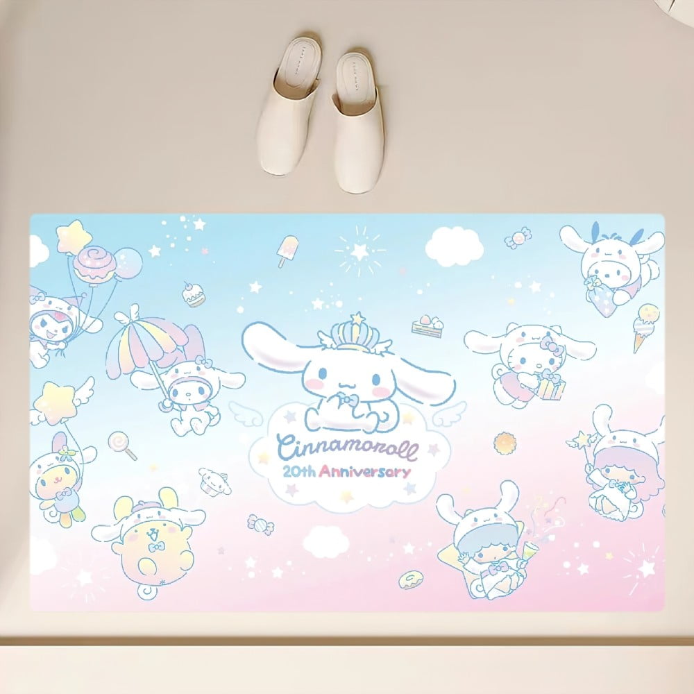 MINISO Cute Cartoon Cinnamoroll Floor Mat Anti-Slip Bathroom Kitchen ...