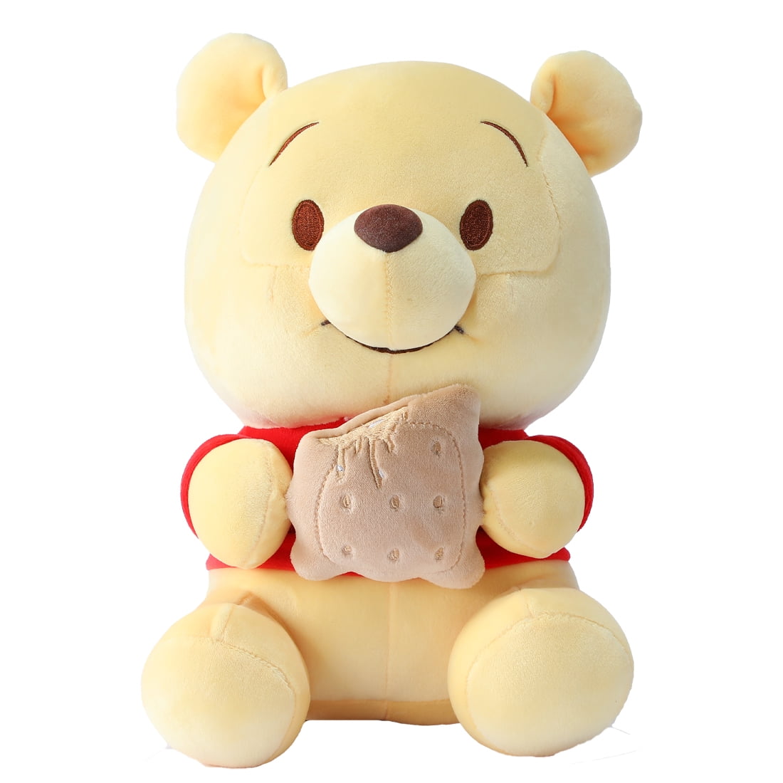 MINISO Disney Winnie-the-Pooh Collection Sitting Holding Biscuits Plush ...