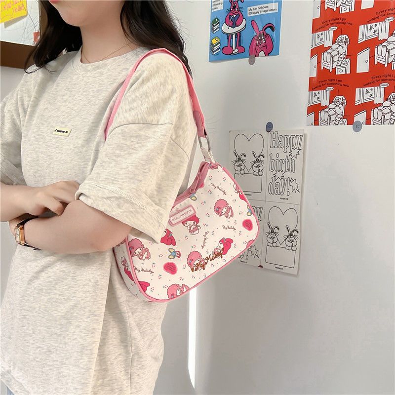 MINISO Hello Kitty Hottie Dopamine Tote Bag Girls Fashion Cute Shoulder ...