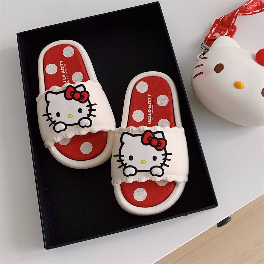 MINISO Hello Kitty House Slippers Women EVA Soft Platform Sandals ...