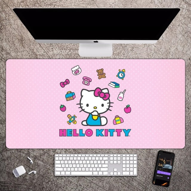 MINISO Hello Kitty Mousepad Large Gaming Compute Gamer PC Keyboard ...