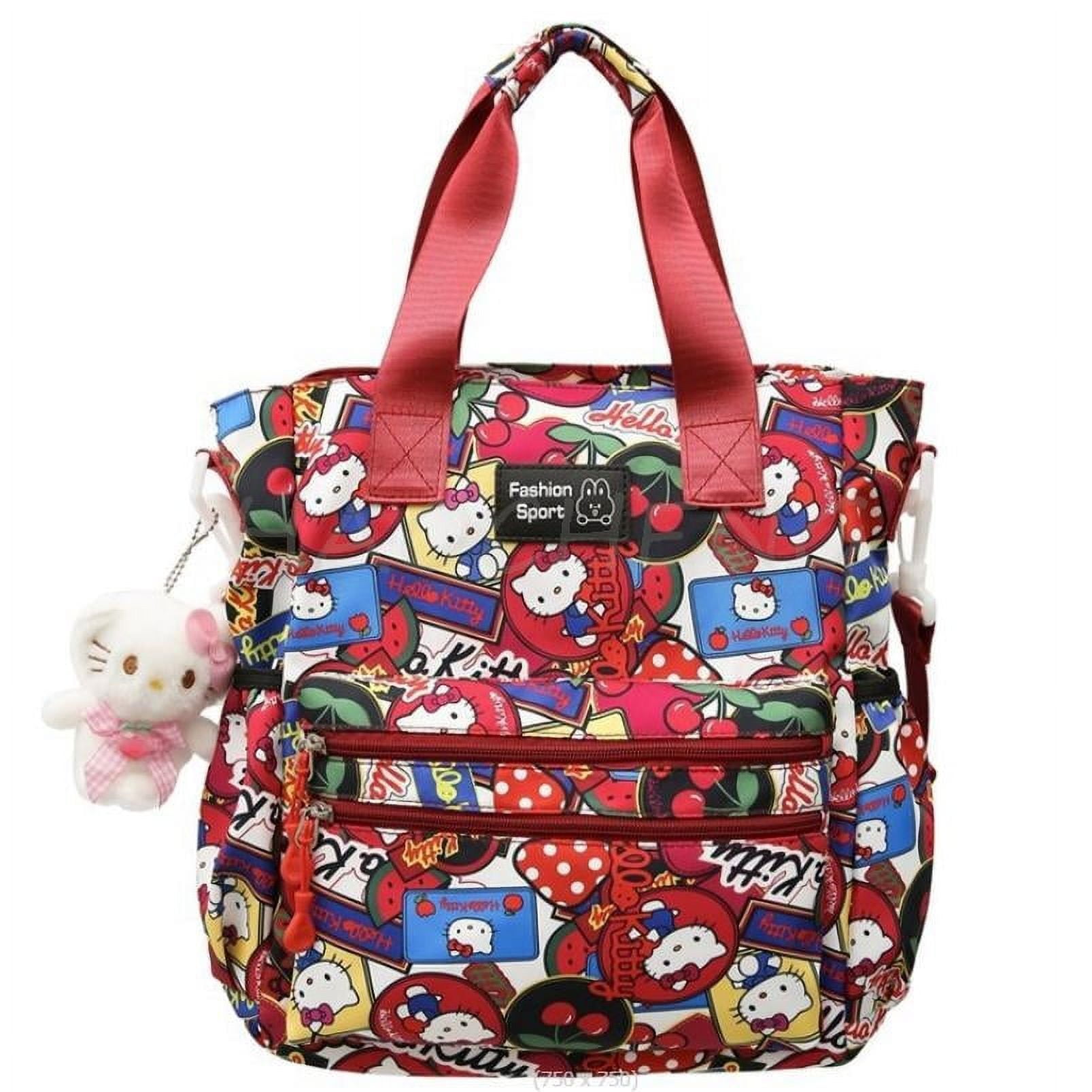 MINISO Hello Kitty Waterproof Canvas Women Handbags Shoulder Bag Nylon ...