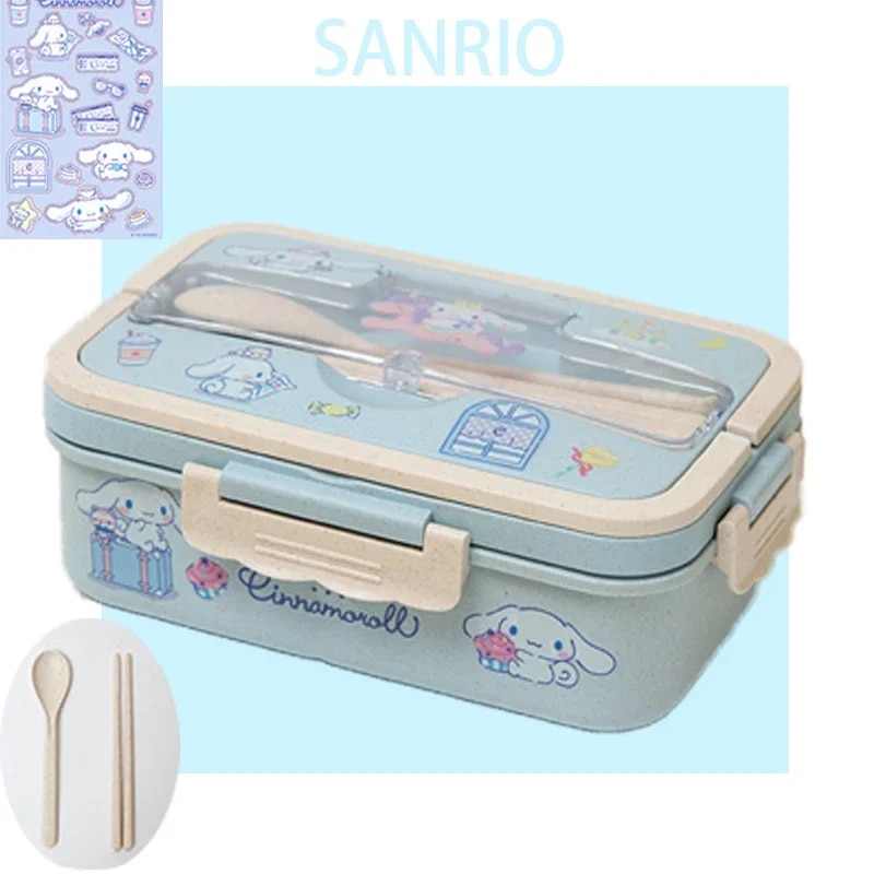 MINISO Kuromi Lunch Box Cinnamoroll My Melody Student Compartmentalised ...