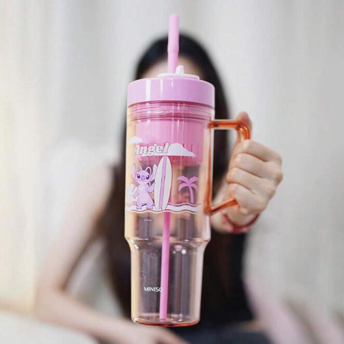 MINISO Lilo And Stitch Series Water Cup With Straw Lilo & Stitch ...