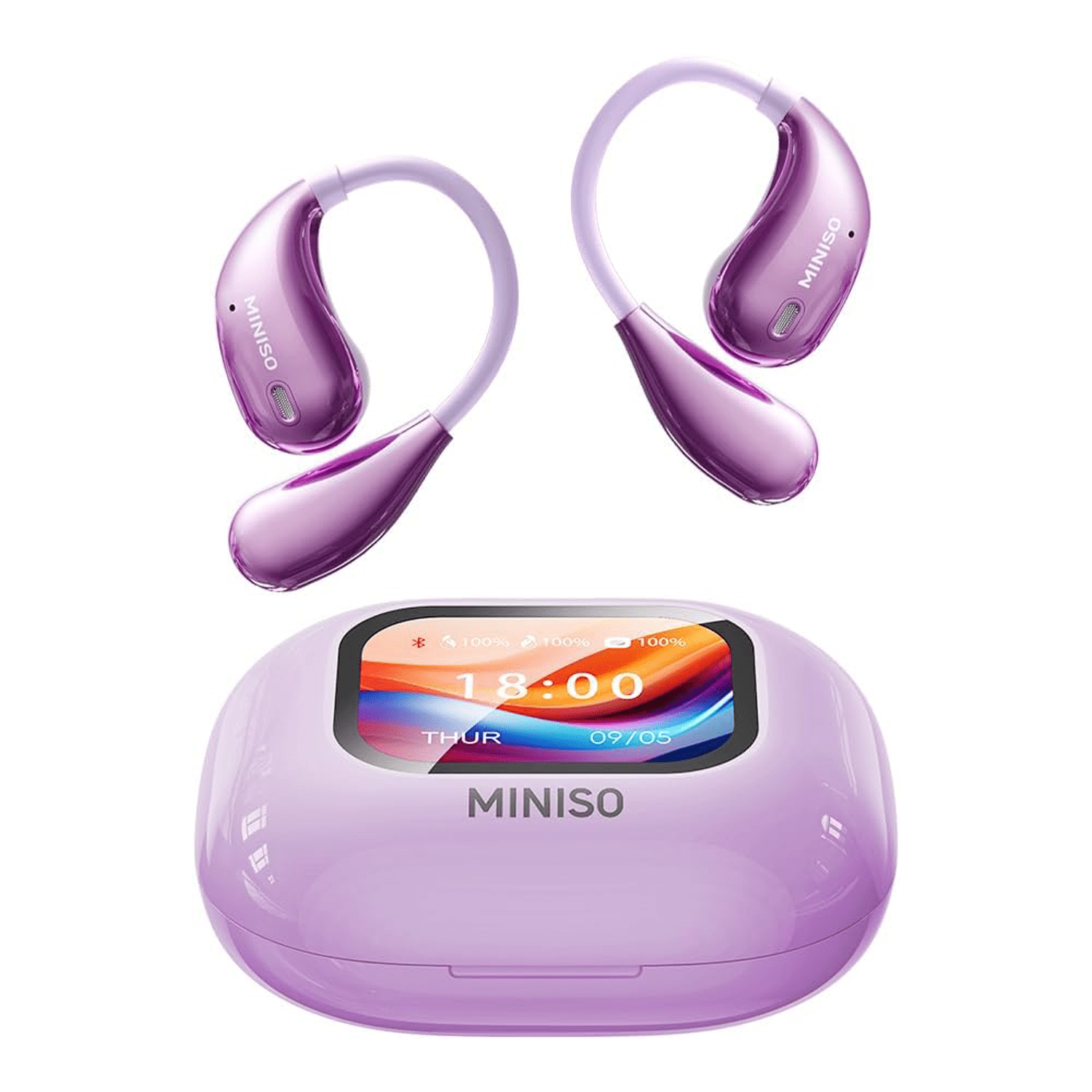 MINISO M95 Open Ear Earbuds with LED Display Bluetooth 5.4 Air ...