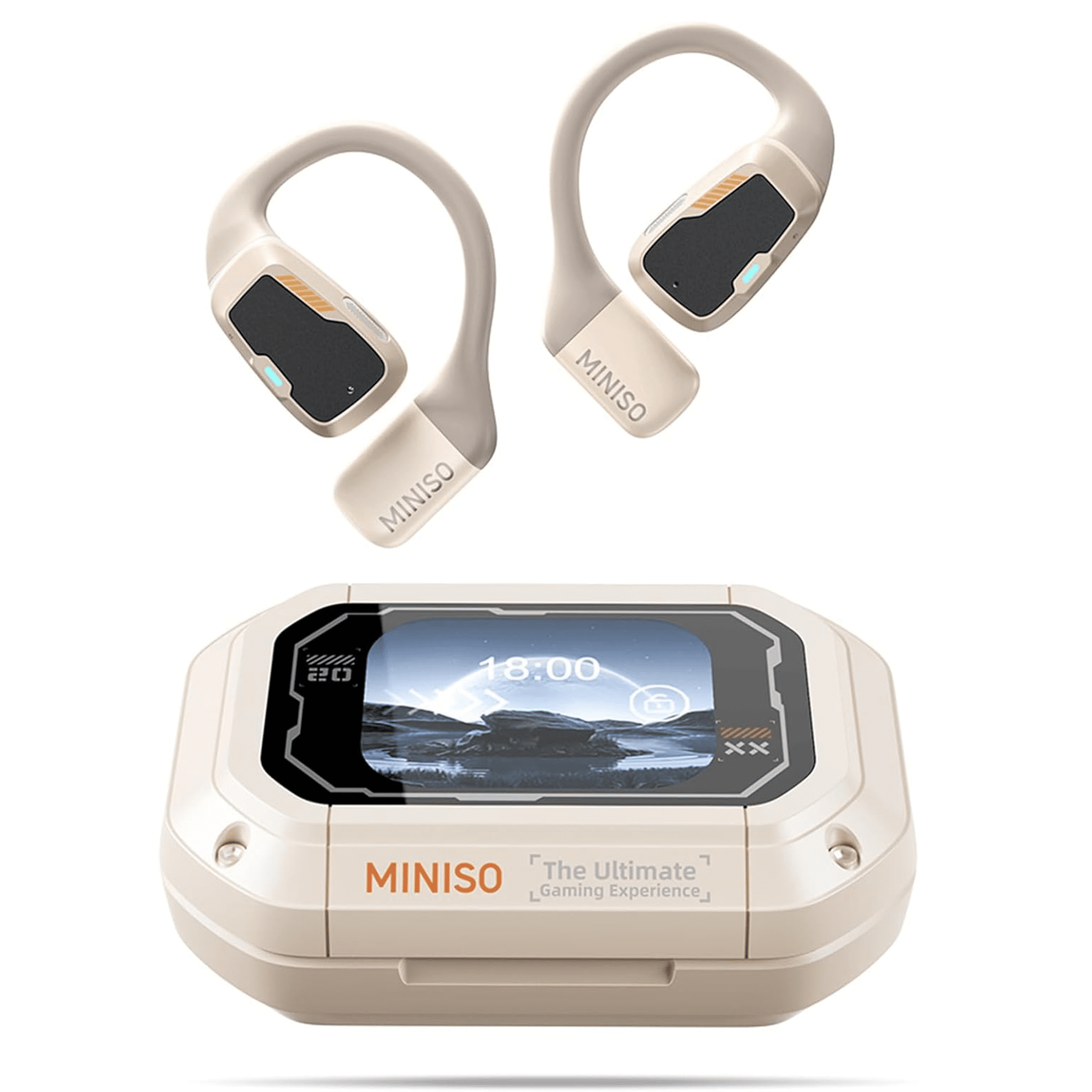 MINISO M98 Open Ear Headphone with LED Display Screen Bluetooth 5.4 OWS ...