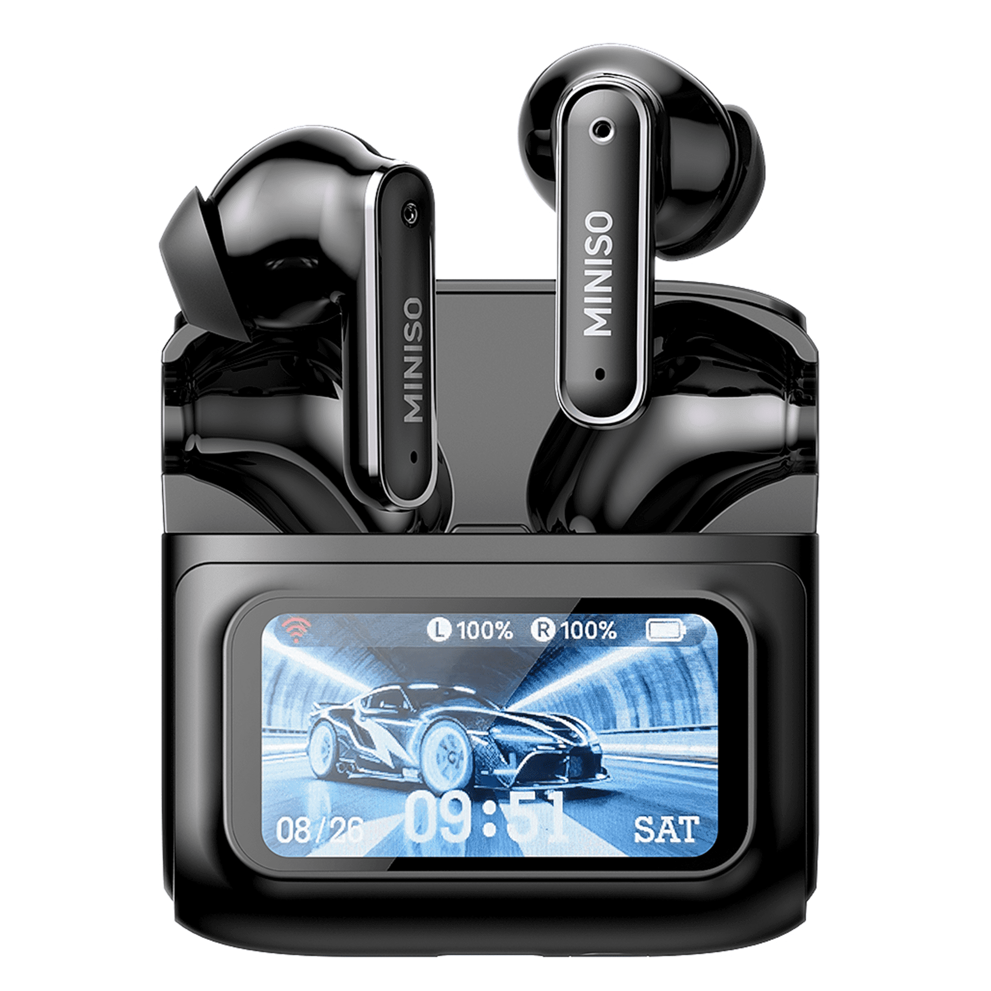 MINISO MS128 Wireless Earbuds with LED Touchscree in-Ear Earphones for ...