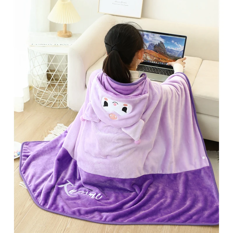 MINISO Sanrio Anime Figures Kuromi Hooded Cape Cartoon Cute Office ...