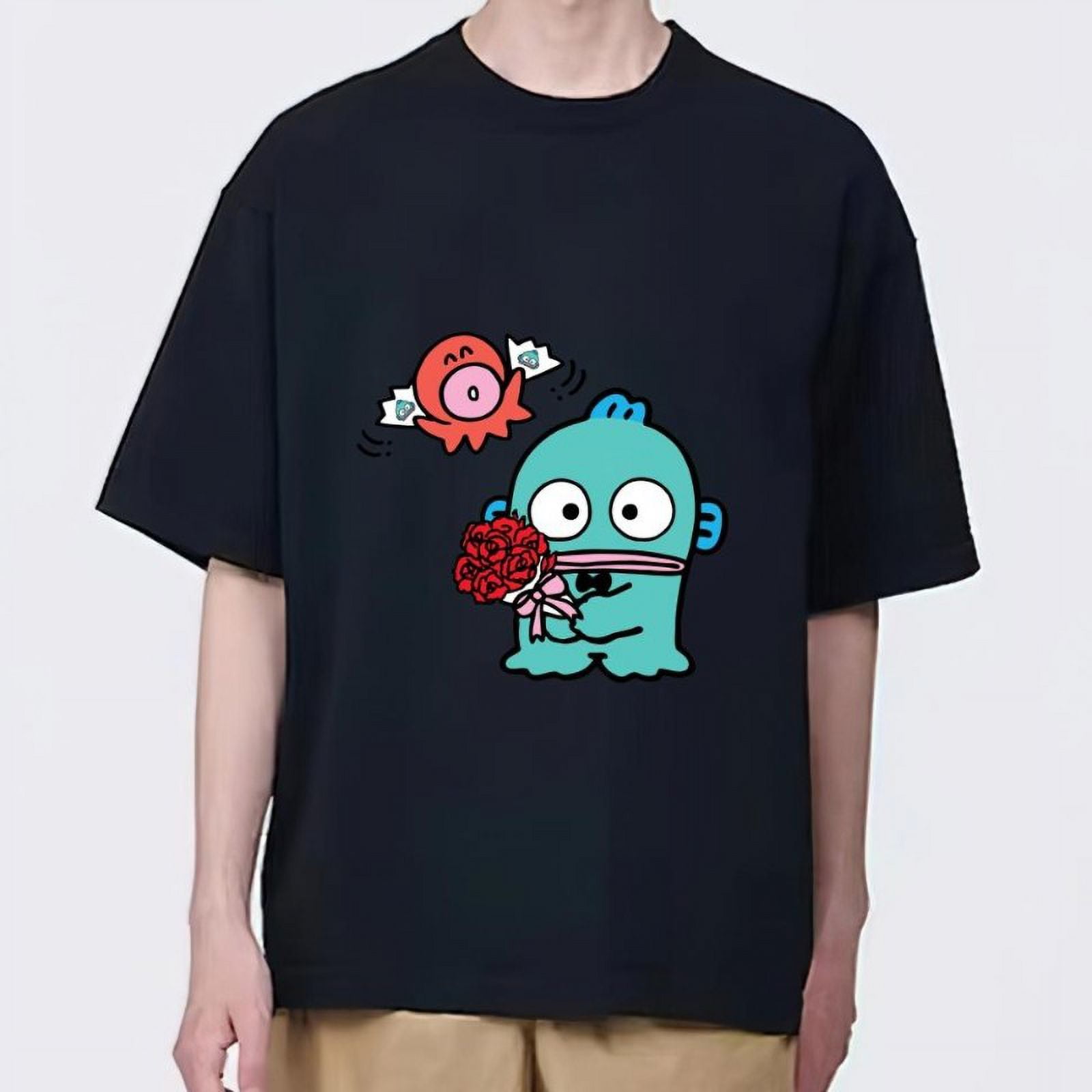 MINISO Sanrio Hangyodon T Shirt Women Couple Combination Clothes Short ...