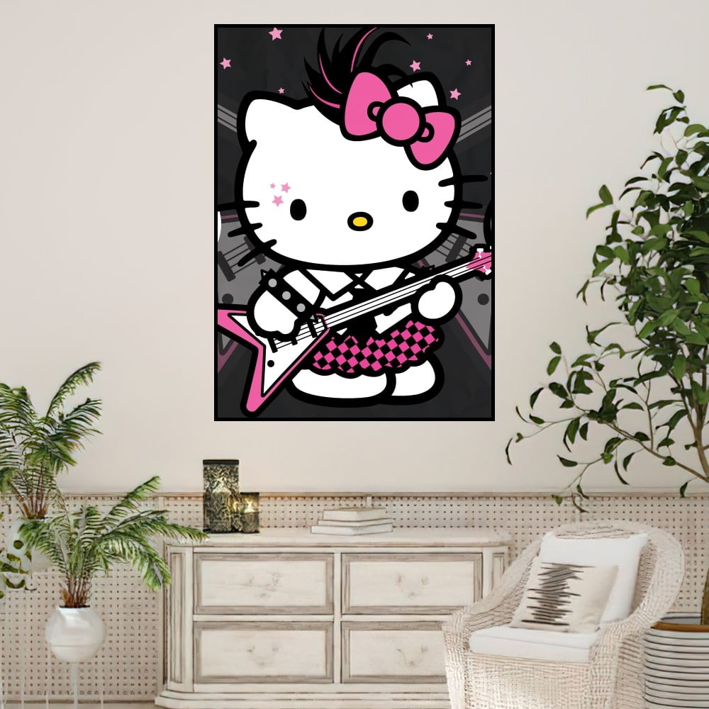 MINISO Sanrio Hello Kitty Cute Poster Prints Wall Painting Bedroom ...