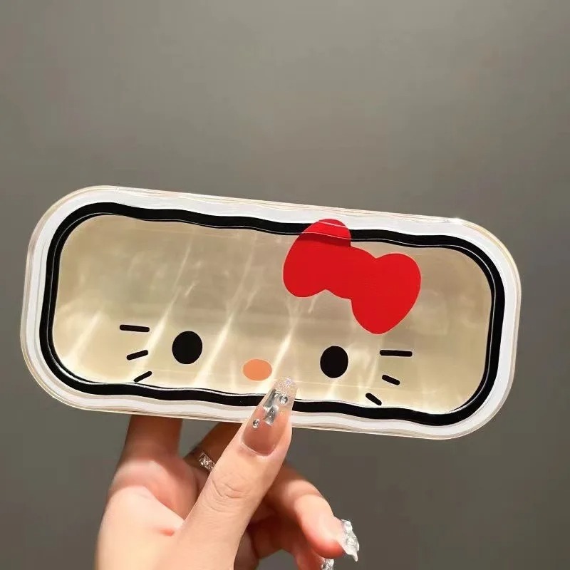 MINISO Sanrio Hello Kitty Glasses Storage Box Anime Kawaii Cute Cartoon ...