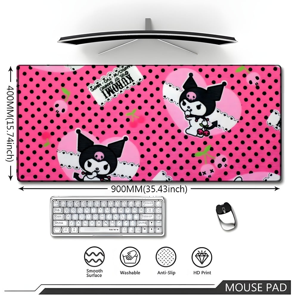 MINISO Sanrio Kuromi Cute female Mouse Pad Large Gaming Gamer Big Mouse ...
