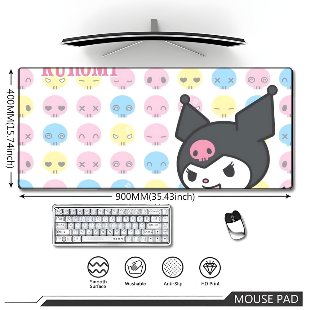 MINISO Sanrio Kuromi Cute female Mouse Pad Large Gaming Gamer Big Mouse ...