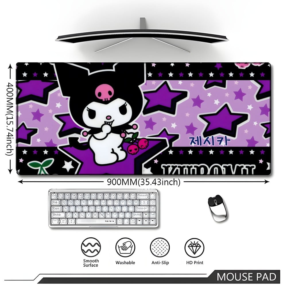 MINISO Sanrio Kuromi Cute female Mouse Pad Large Gaming Gamer Big Mouse ...