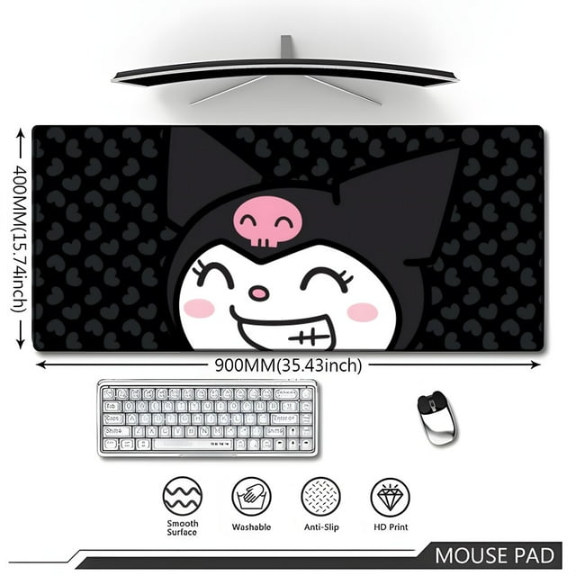 MINISO Sanrio Kuromi Cute female Mouse Pad Large Gaming Gamer Big Mouse Mat Computer Locking ...