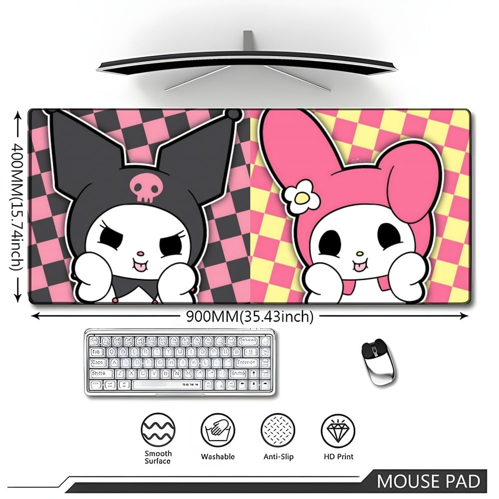 MINISO Sanrio Kuromi Cute female Mouse Pad Large Gaming Gamer Big Mouse ...