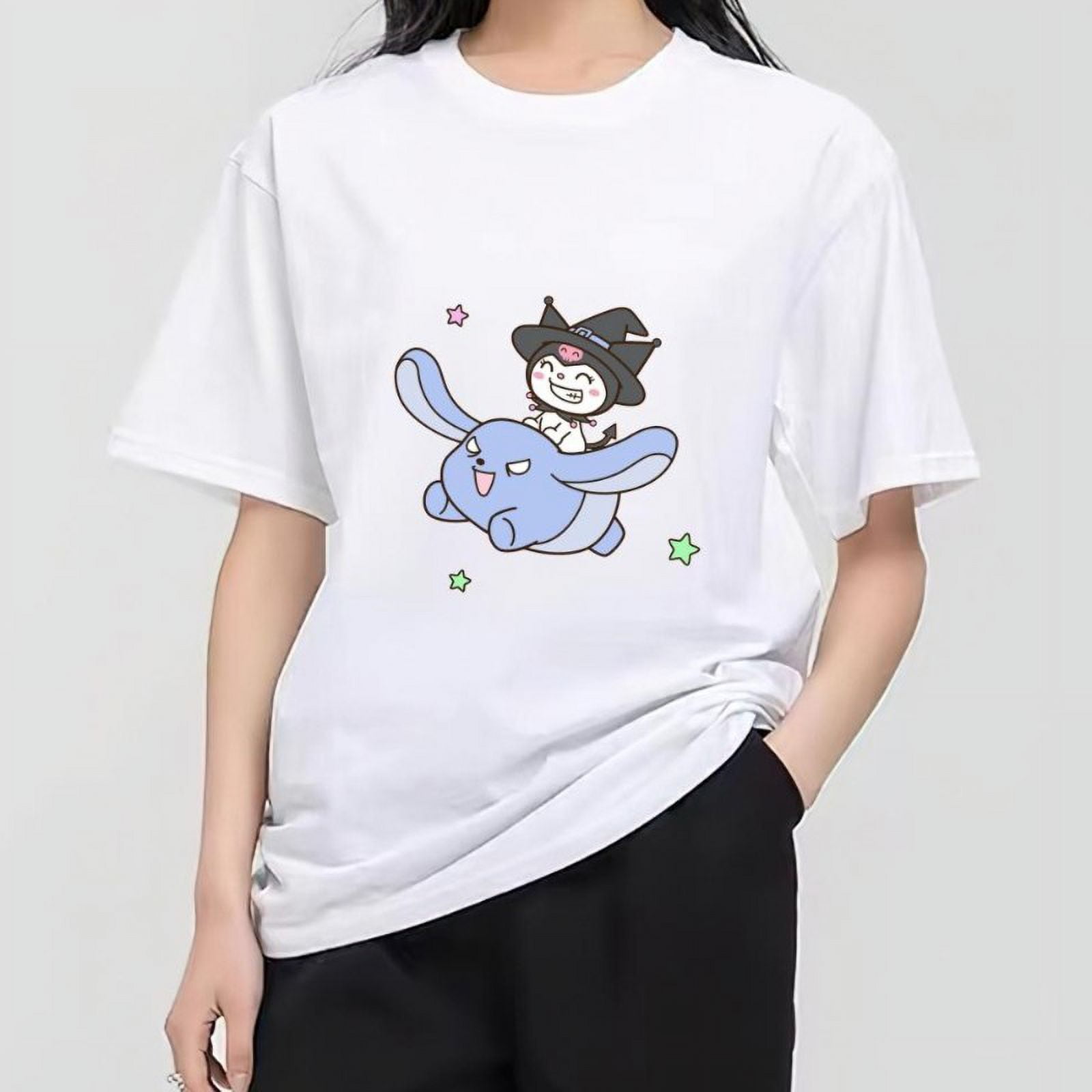 MINISO Sanrio Kuromi T Shirt Women Couple Combination Clothes Short ...