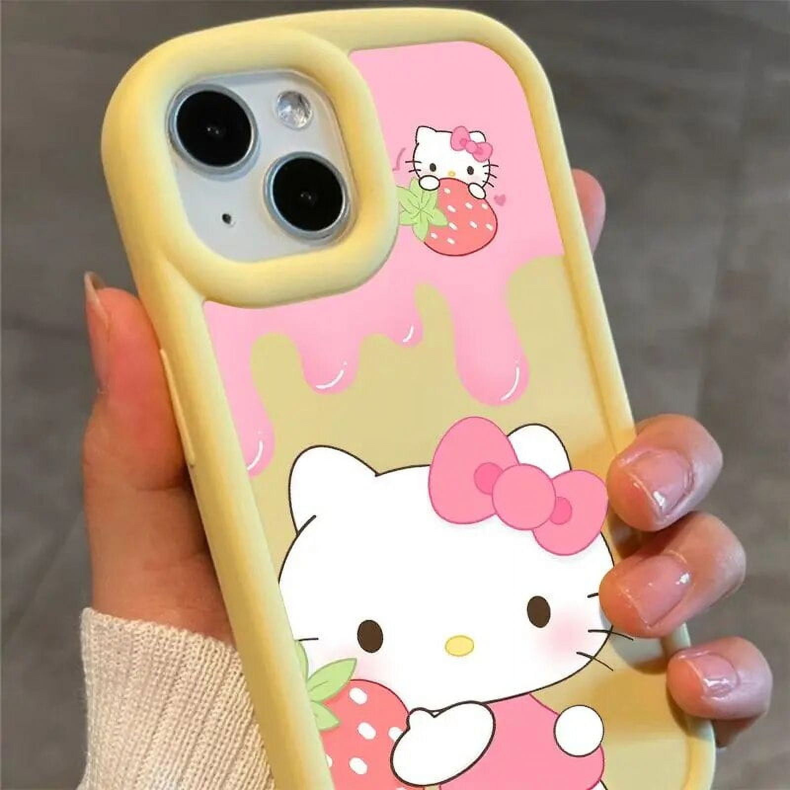 MINISO Sanrio Lovely Strawberry Hello Kitty Phone Cases For iphone 15 ...