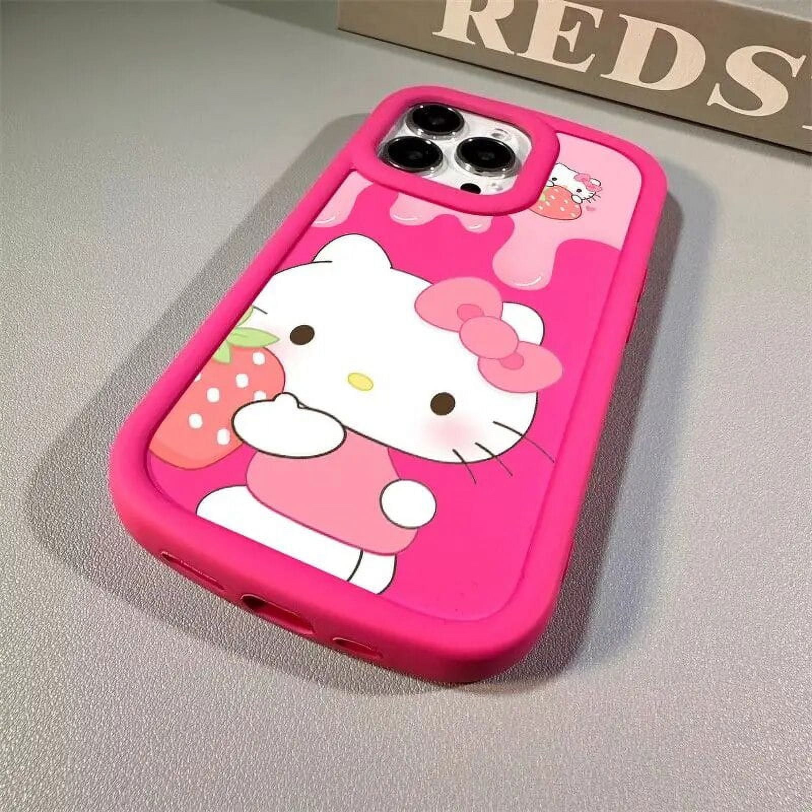 MINISO Sanrio Lovely Strawberry Hello Kitty Phone Cases For iphone 15 ...