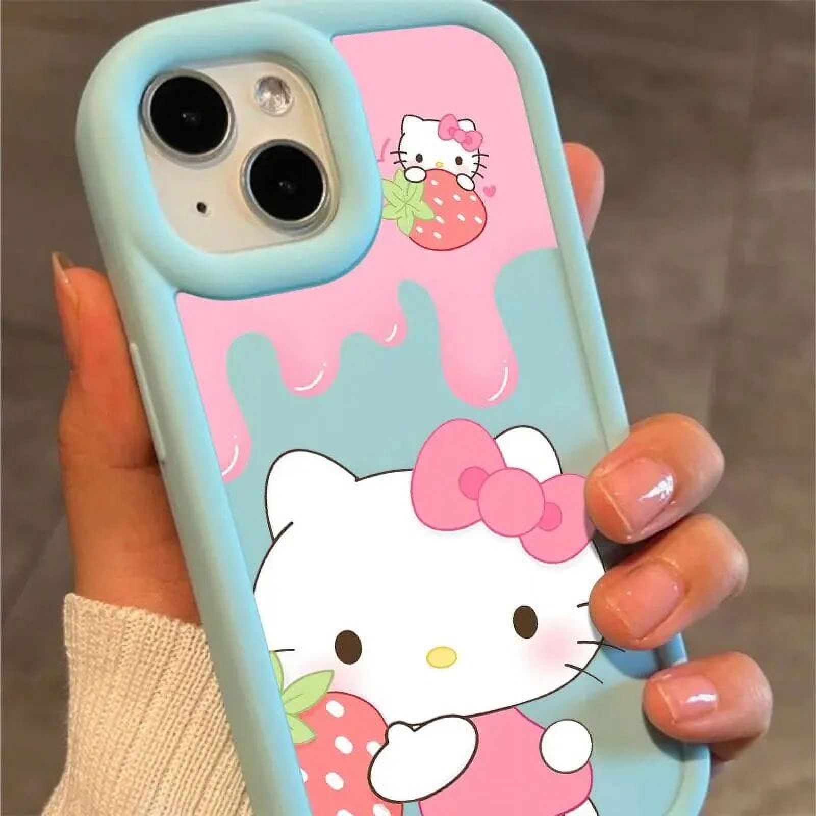 MINISO Sanrio Lovely Strawberry Hello Kitty Phone Cases For iphone 15 ...