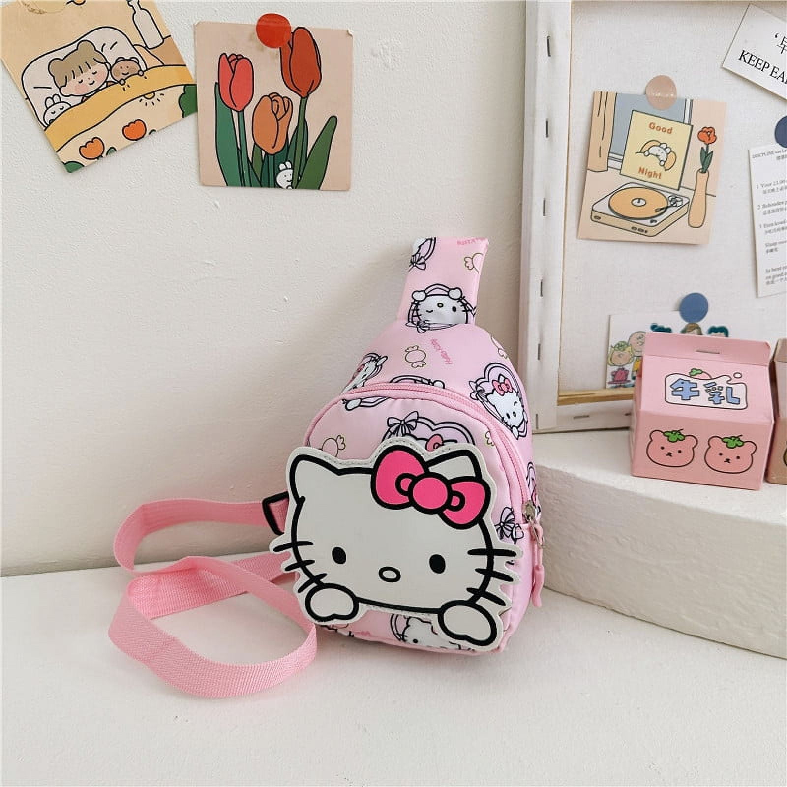 MINISO Sanrio Simple Casual Crossbody Anime Small chest bag Hello Kitty ...