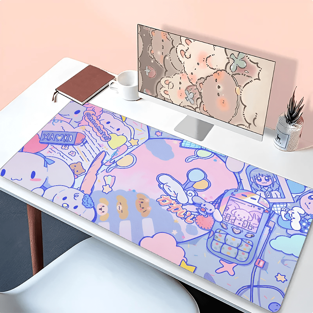 MINISO Sanrio kawaii kuromi cute Mousepad Mouse Mat Desk Mat With Pad gaming accessories Prime ...