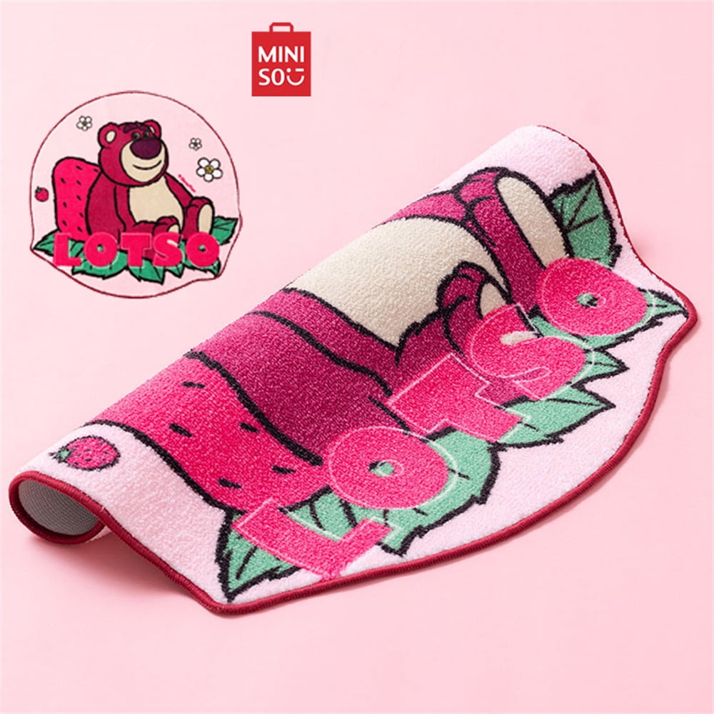 MINISO Strawberry Bear Door Mats and Rugs, Washable Mats for Dog Paws ...