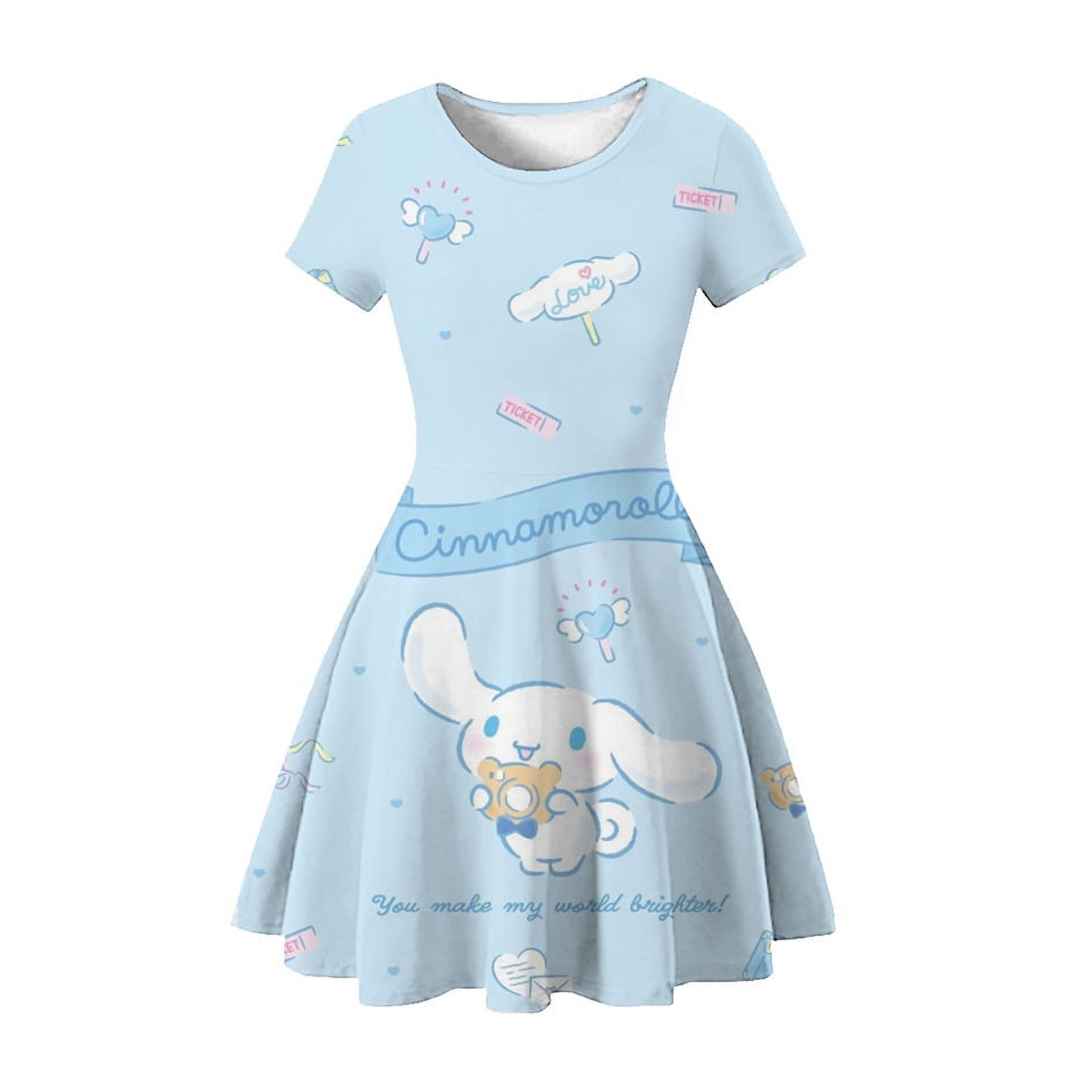 MINISO Summer Dress Fashion Girls Cartoon Cinnamoroll 3d Printed Women ...