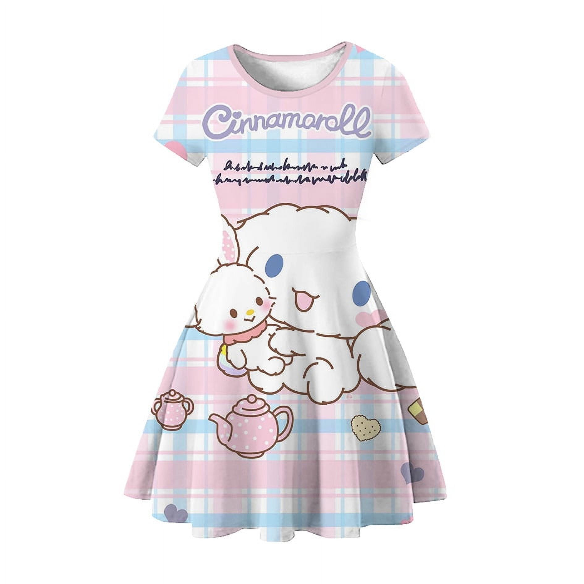 MINISO Summer Dress Fashion Girls Cartoon Cinnamoroll 3d Printed Women ...