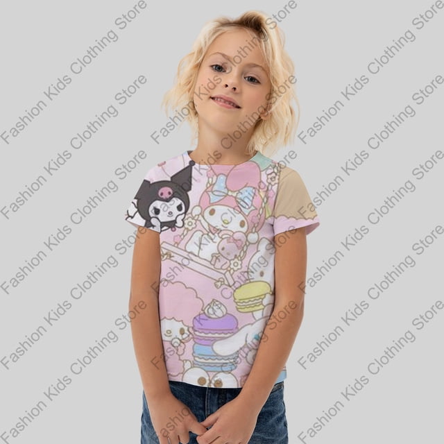 MINISO T-Shirts Cartoon Anime Hello Kitty & Good Friends 3d Print ...