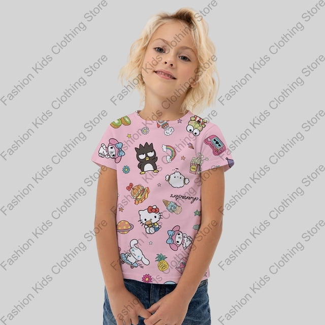 MINISO T-Shirts Cartoon Anime Hello Kitty & Good Friends 3d Print ...
