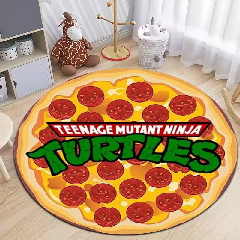 MINISO TMNT Action Cartoon Circular Rug for Living Room Decor TMNT ...