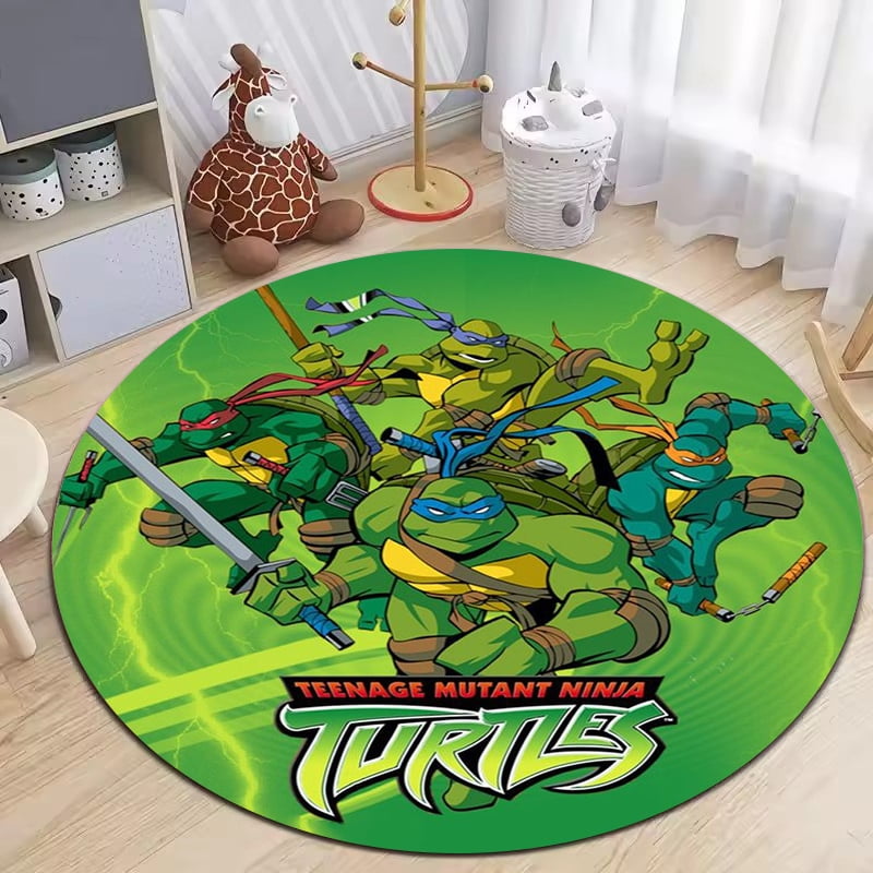 MINISO TMNT Action Cartoon Circular Rug for Living Room Decor TMNT ...