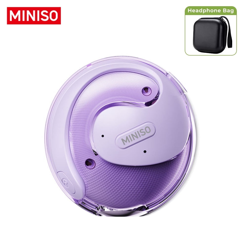 MINISO X15 AI Translation Open-Ear Earbuds, Bluetooth 5.4 Headphones ...