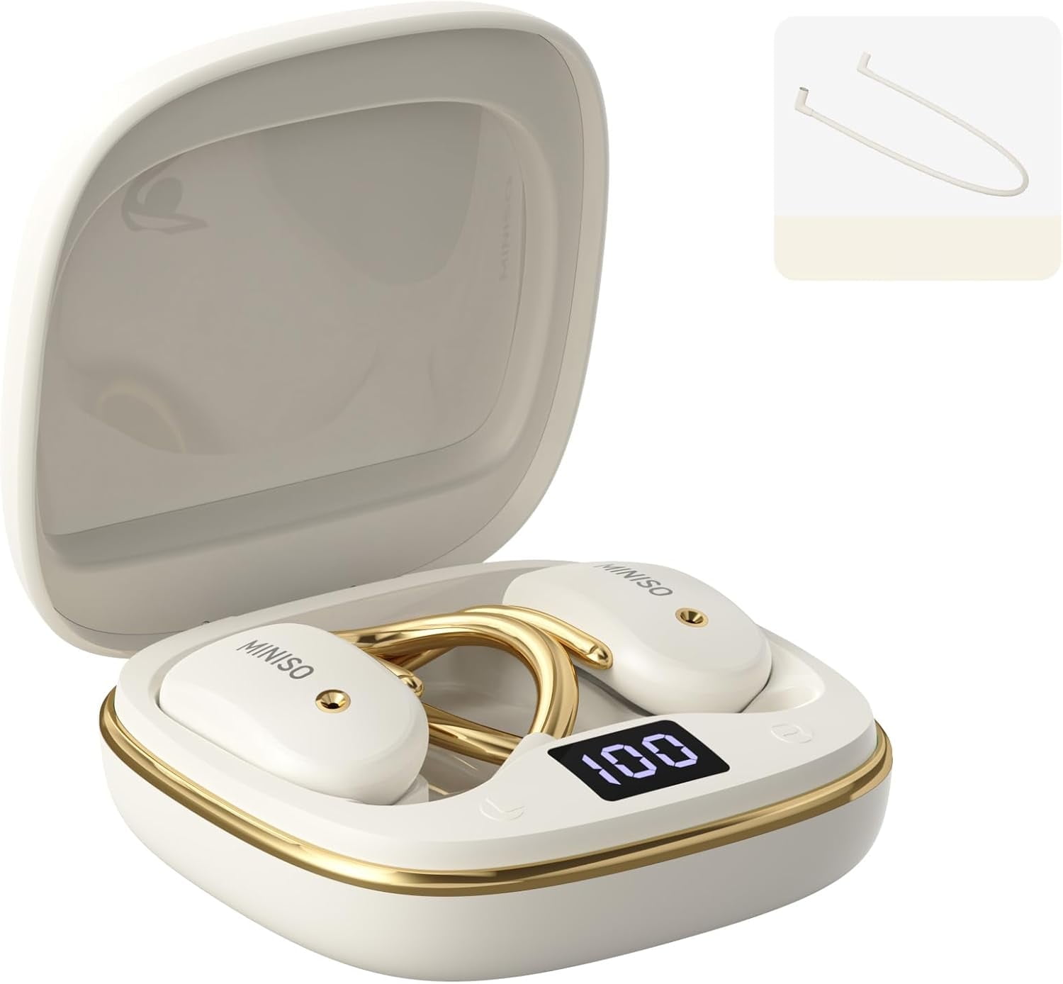 MINISO X68 Open Earbuds Sweatproof Wireless Headphones for Running with ...