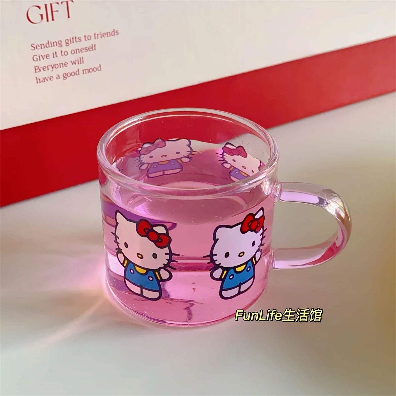 MINISO sanrio HelloKitty Cute cartoon heat-resistant glass small cup ...