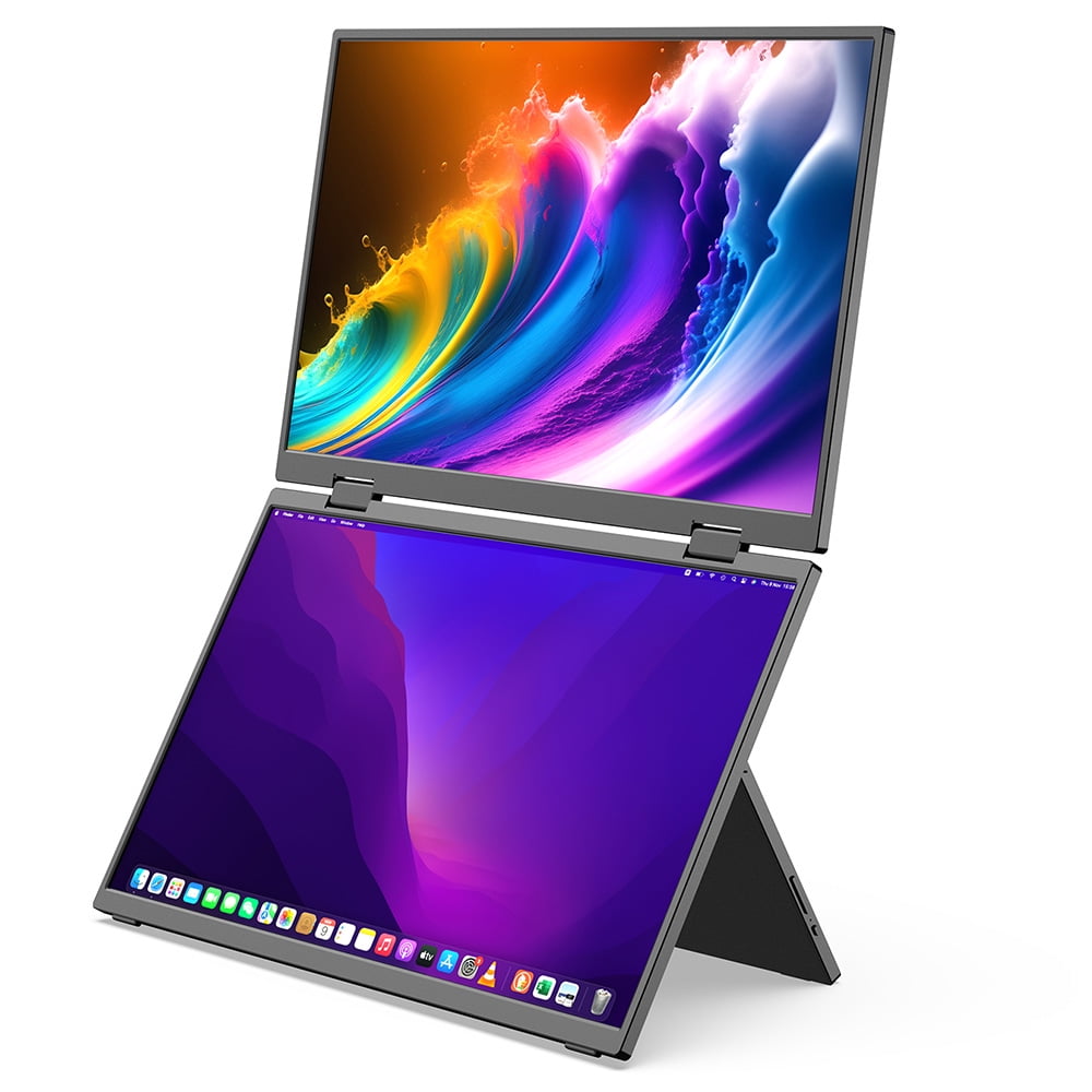 MINIX SF15 FOLD 15.6" Foldable Portable Monitor, 1080P 60Hz Dual ...